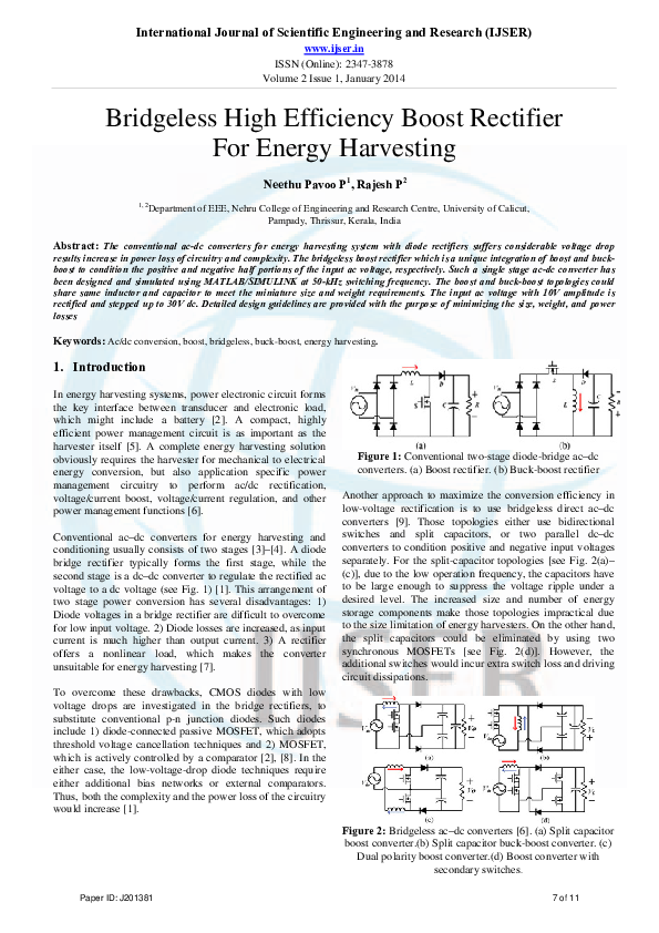 (PDF) Bridgeless High Efficiency Boost Rectifier For Energy Harvesting
