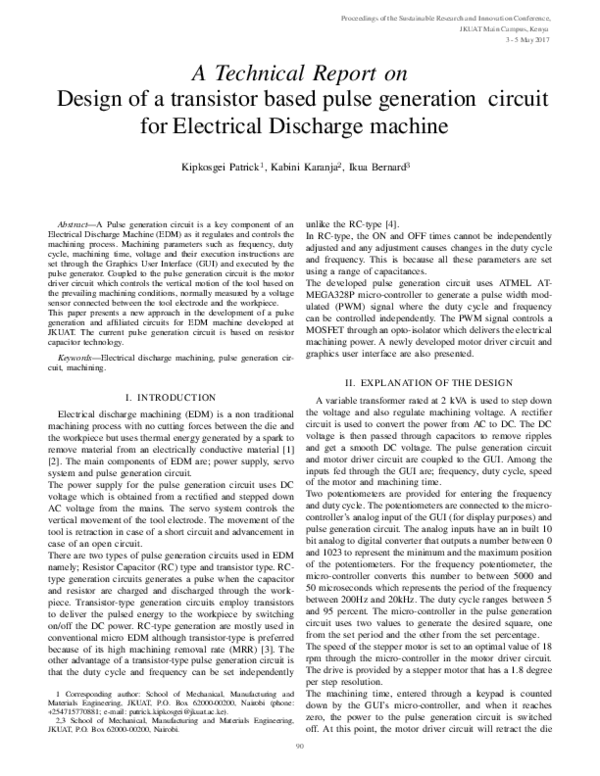 (PDF) A Technical Report on Design of a transistor based pulse ...