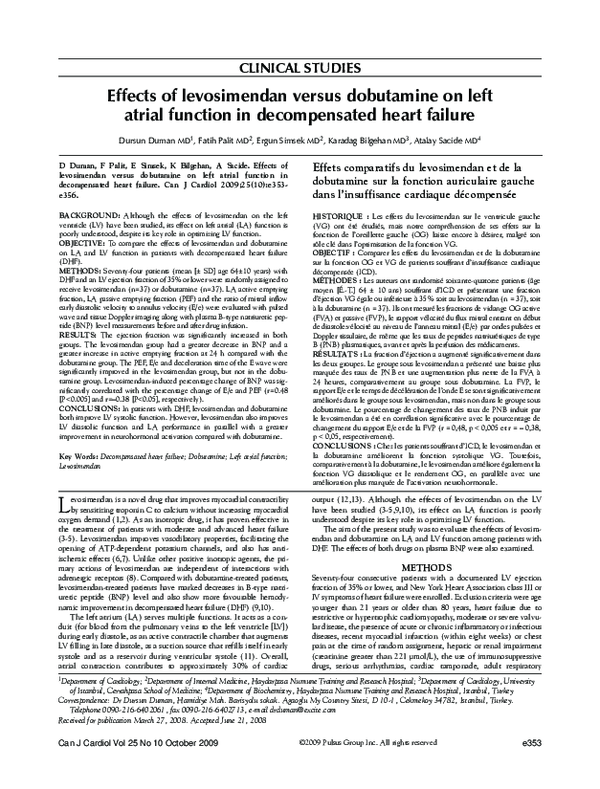 (PDF) Effects of levosimendan versus dobutamine on left atrial function ...