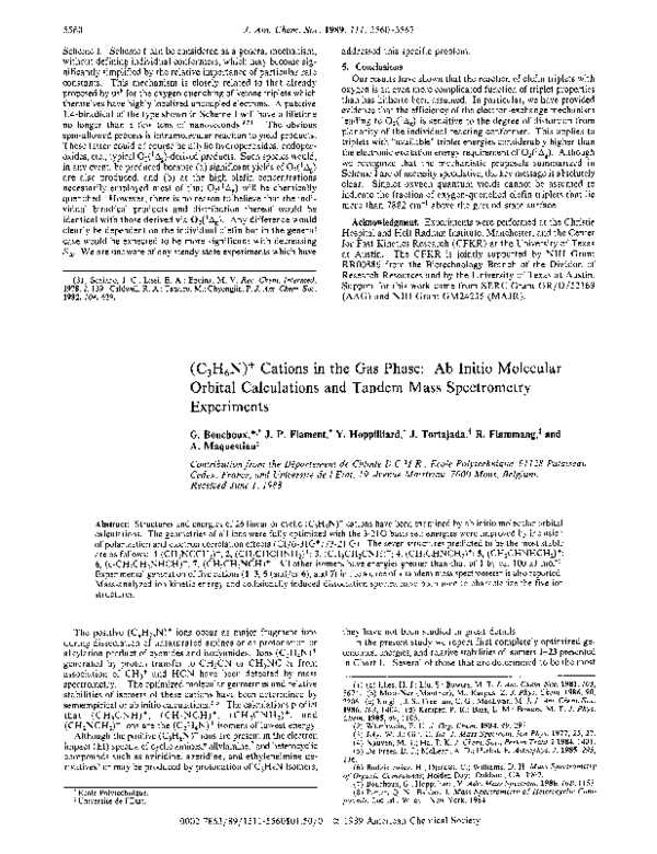 (PDF) The (C3H6N)+ cations in the gas phase: ab initio molecular ...