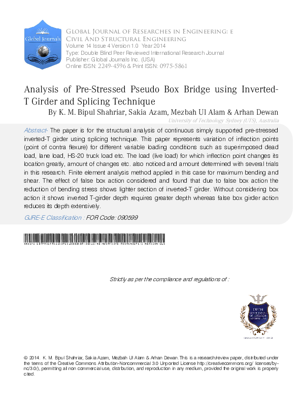 (PDF) Analysis of Pre-Stressed Pseudo Box Bridge using Inverted-T ...