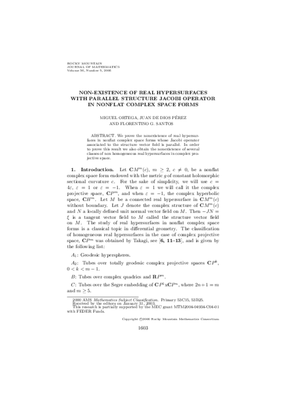 (PDF) Non-Existence of Real Hypersurfaces with Parallel Structure Jacobi Operator in Nonflat ...