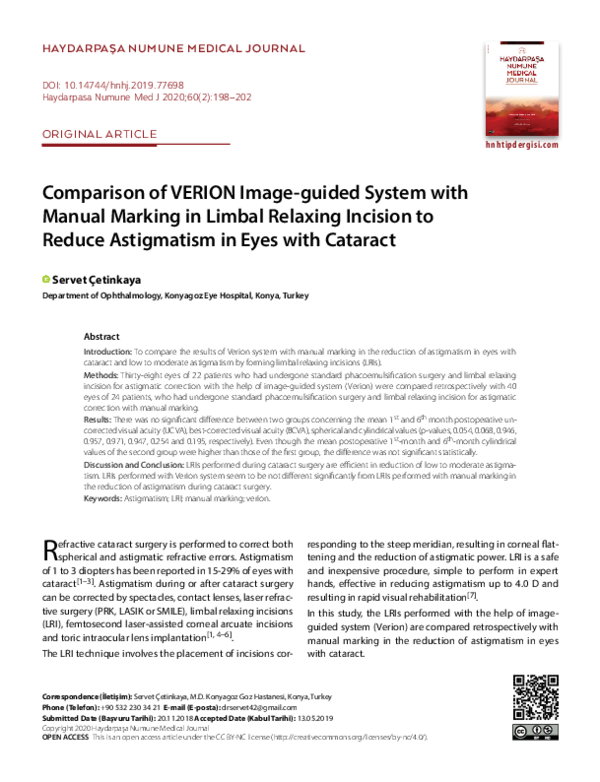 (PDF) Comparison Of VERION Image-guided System With Manual Marking In ...