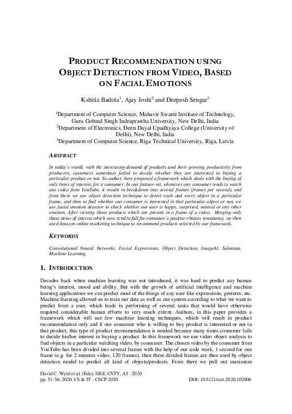 (PDF) On Facial Emotions | Deepesh sengar - Academia.edu