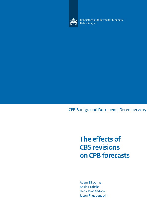 (PDF) The effects of CBS revisions on CPB forecasts CPB Background Document