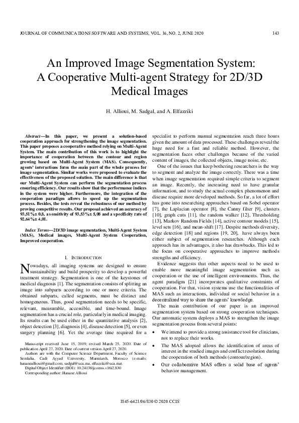 (PDF) An Improved Image Segmentation System