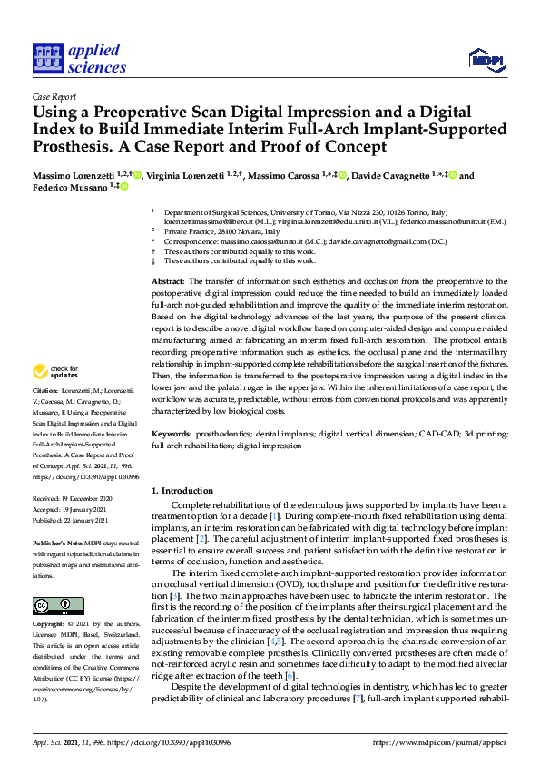 (PDF) Using a Preoperative Scan Digital Impression and a Digital Index ...