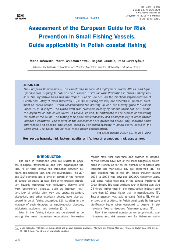 (PDF) Assessment of the European Guide for Risk Prevention in Small ...