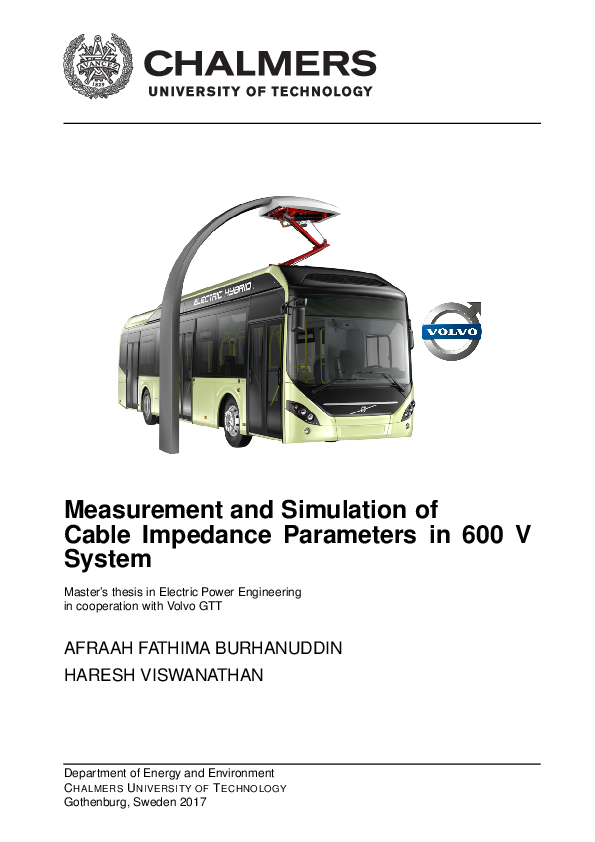 (PDF) Measurement and Simulation of Cable Impedance Parameters in 600 V ...
