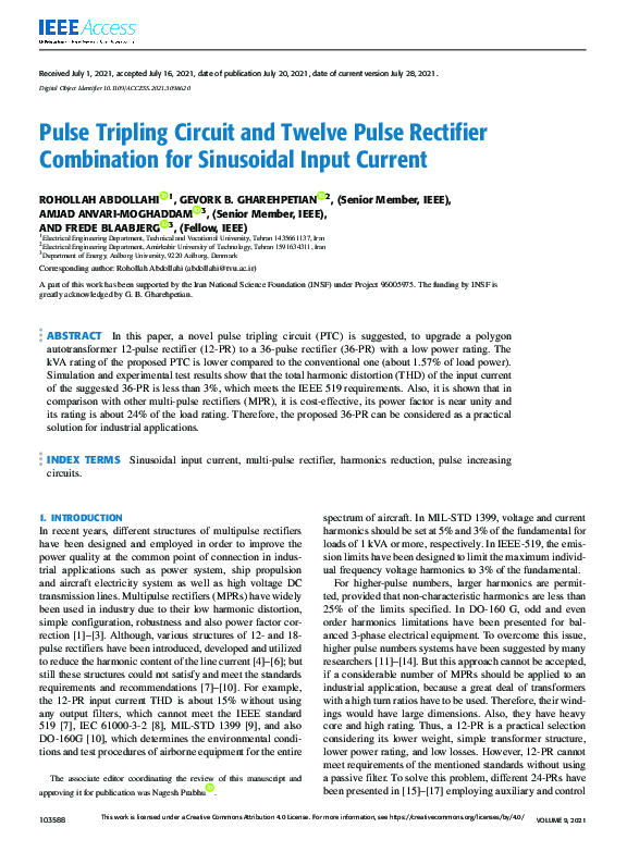 (PDF) Pulse Tripling Circuit and Twelve Pulse Rectifier Combination for ...