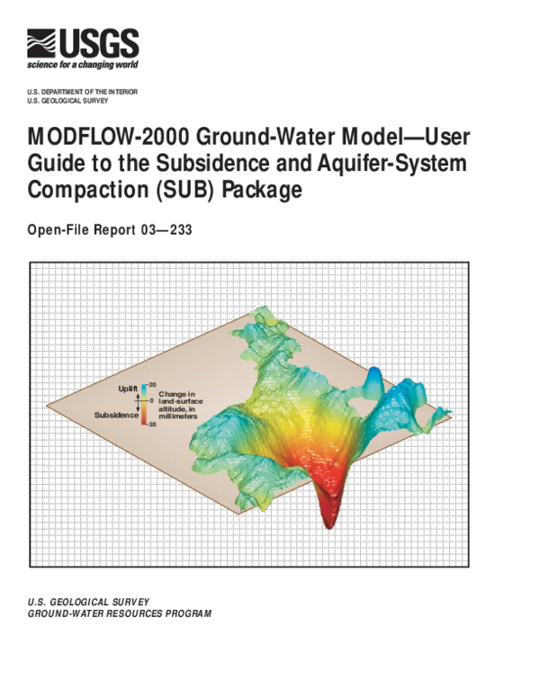 (PDF) MODFLOW-2000 Ground-Water Model?User Guide to the Subsidence and Aquifer-System Compaction ...