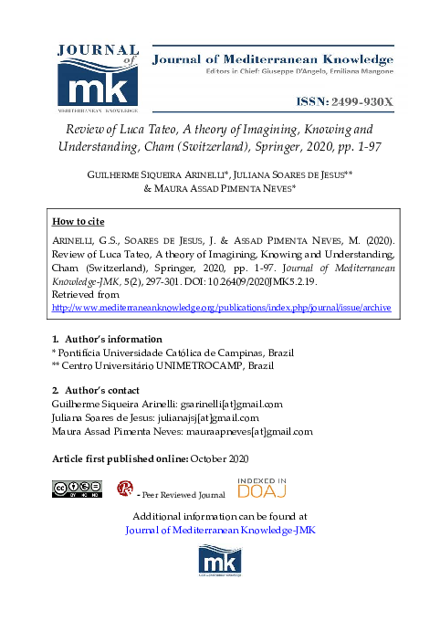 (PDF) Review of Luca Tateo, A theory of Imagining, Knowing and ...