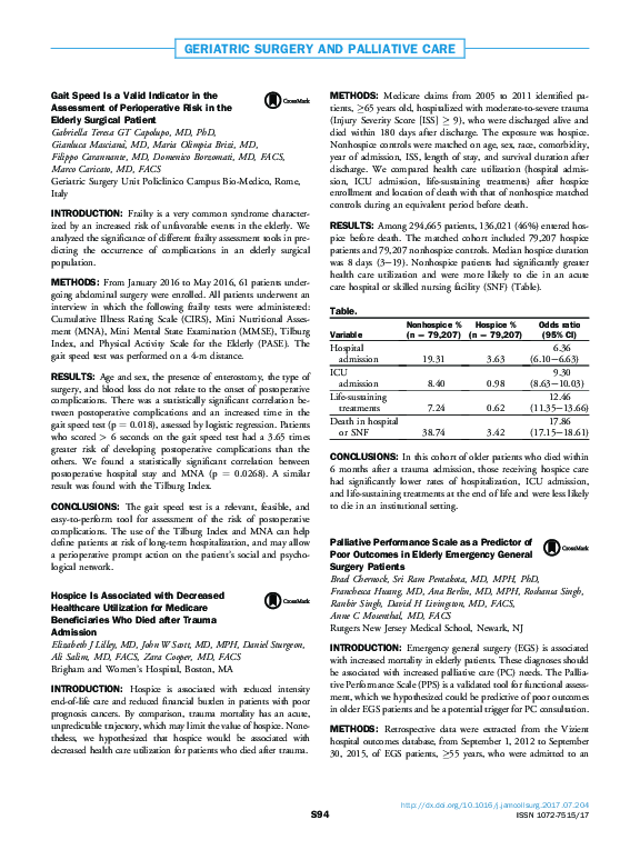 (PDF) Palliative Performance Scale as a Predictor of Poor Outcomes in ...