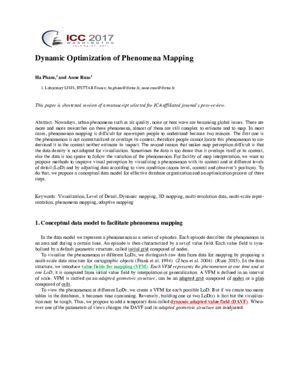(PDF) Dynamic Optimization of Phenomena Mapping