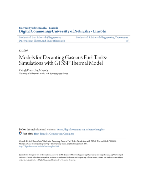(PDF) Decanting Gaseous Fuel Tanks Simulations