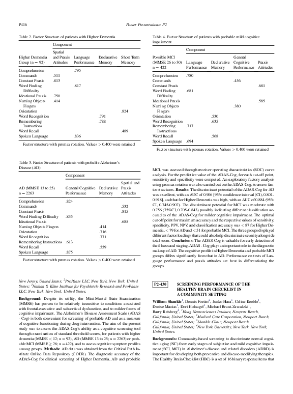 (PDF) Screening performance of the Healthy Brain Checklist in a ...