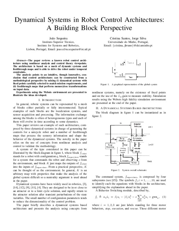 (PDF) Dynamical Systems in Robot Control Design