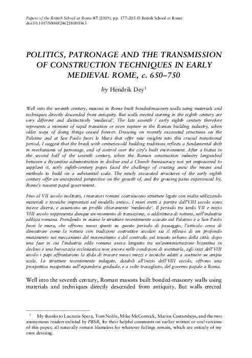 (PDF) Politics, Patronage and the Transmission of Construction ...