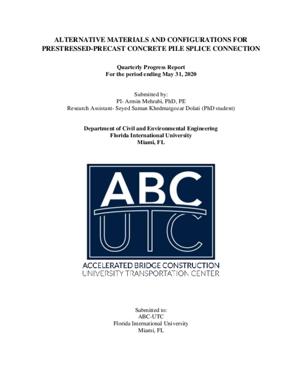 (PDF) Alternative Materials and Configurations for Prestressed-Precast ...