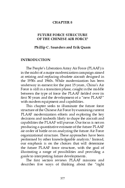 (PDF) Future Force Structure of the Chinese Air Force