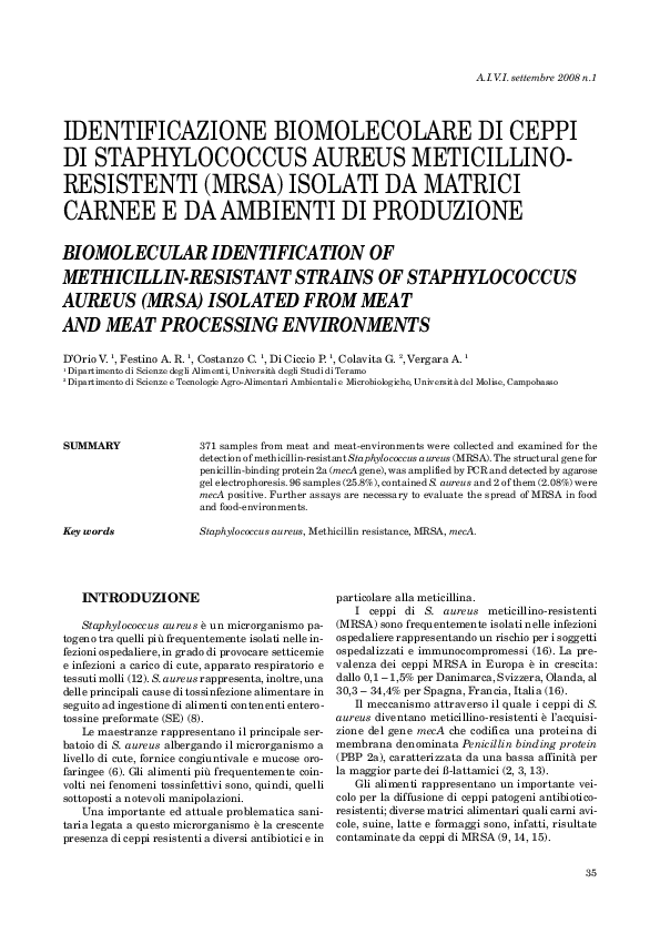 (PDF) Biomolecular Identification of Methicillin-Resistant Strains of Staphylococcus Aureus ...