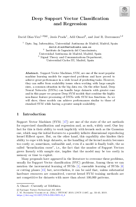 (PDF) Deep Support Vector Classification and Regression