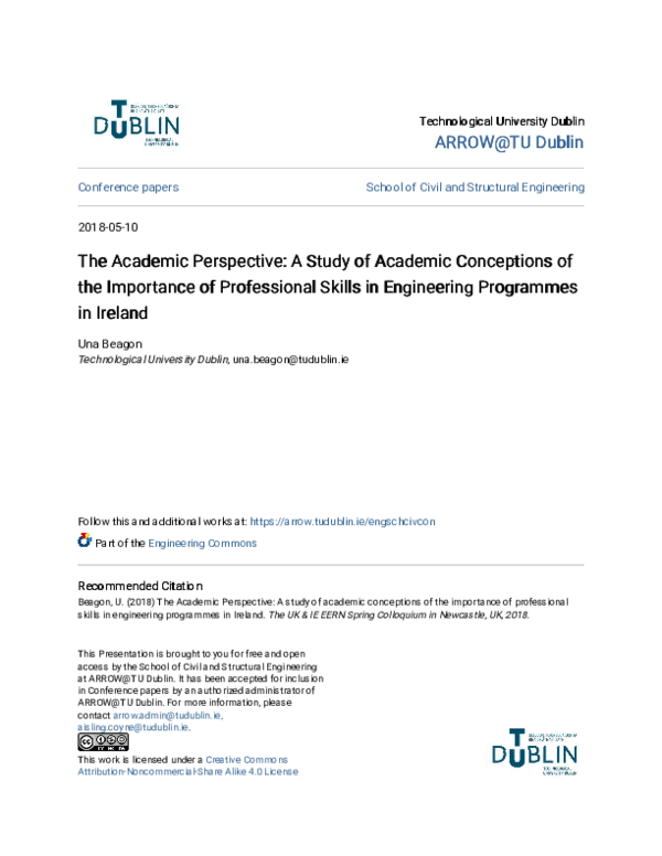 (PDF) The Academic Perspective: A Study of Academic Conceptions of the ...