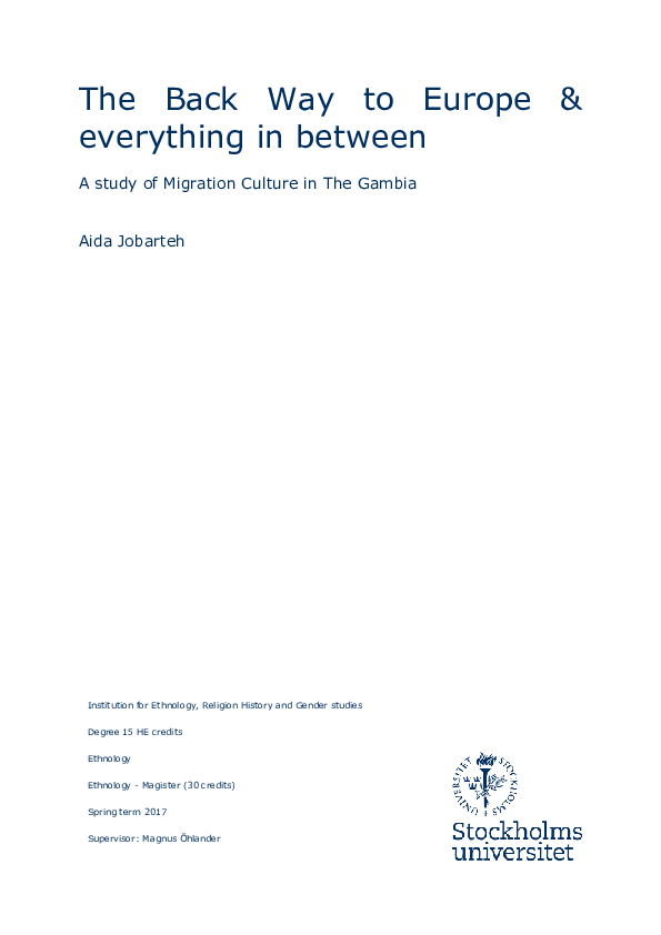(PDF) The Back Way To Europe a Everything in Between : A Study of ...