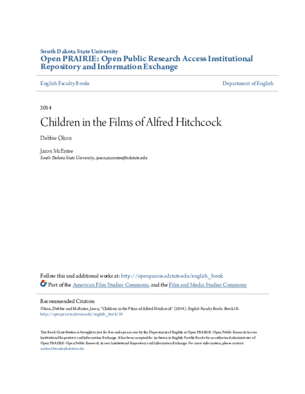 (PDF) Children in the Films of Alfred Hitchcock