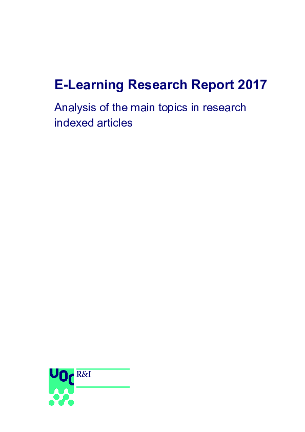 (PDF) E-Learning Research Report 2017. Analysis of the main topics in ...