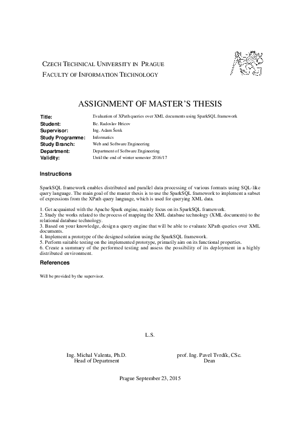 Pdf Evaluation Of Xpath Queries Over Xml Documents Using Sparksql Framework