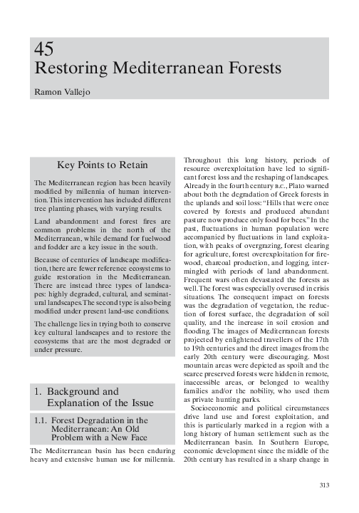 (PDF) Restoring Mediterranean Forests