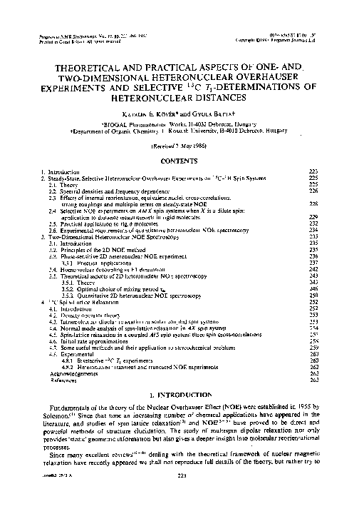 (PDF) Theoretical and practical aspects of one- and two-dimensional ...