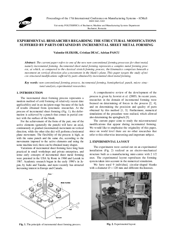 (PDF) Experimental Researches Regarding the Structural Modifications ...