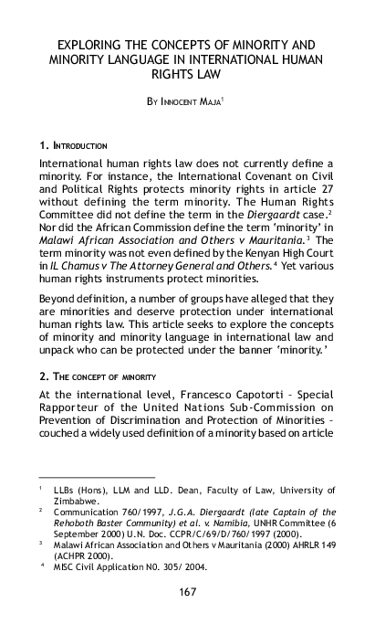 (PDF) Exploring the concepts of minority and minority language in ...