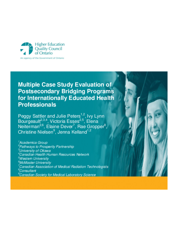 (PDF) Best Practices in Bridging Education: Multiple Case Study ...