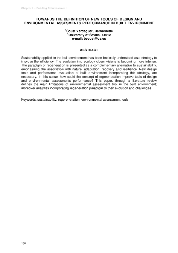 (PDF) Towards the definition of new tools of design and environmental ...