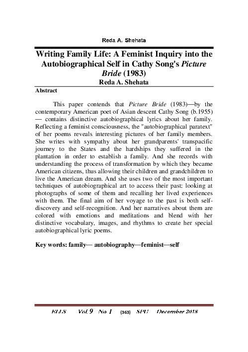 (PDF) Writing Family Life: A Feminist Inquiry into the Autobiographical ...