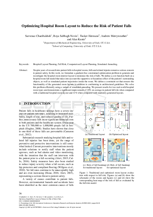 (PDF) Optimizing Hospital Room Layout to Reduce the Risk of Patient Falls