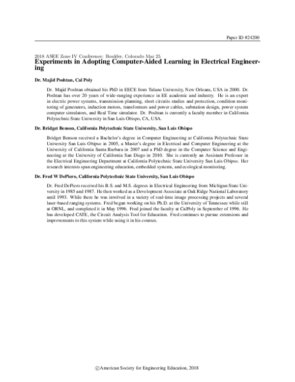 (PDF) Experiments in Adopting Computer-Aided Learning in Electrical ...