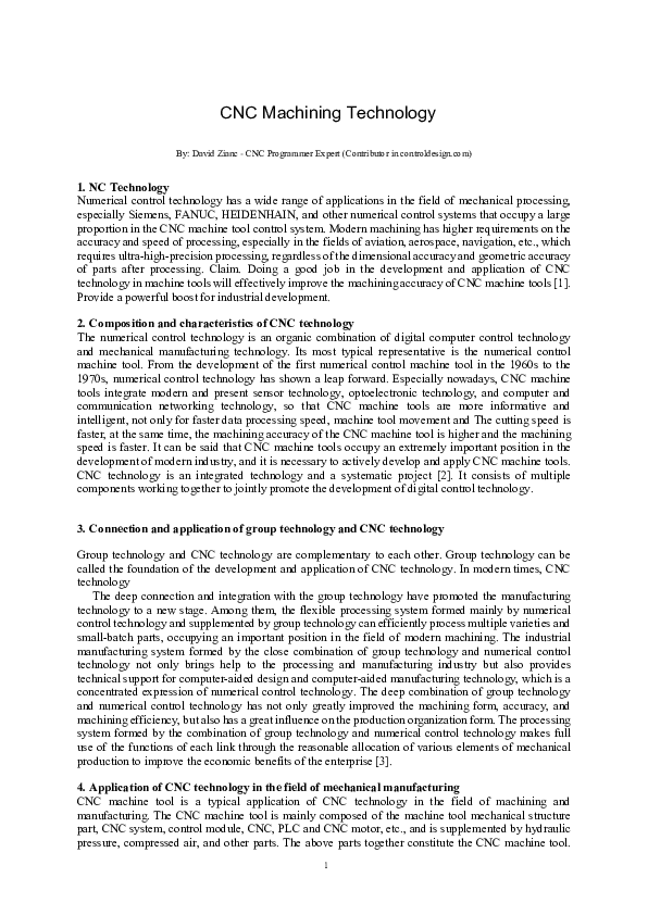 (PDF) CNC Machining Technology