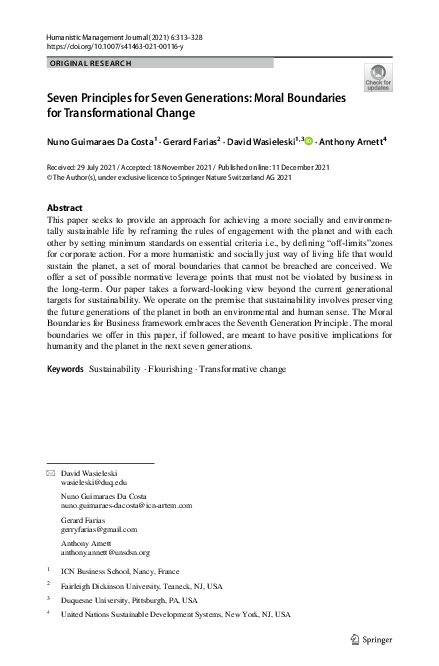 (PDF) Seven Principles for Seven Generations: Moral Boundaries for ...