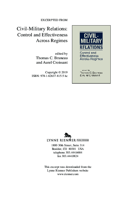 (PDF) Civil-Military Relations: Control and Effectiveness Across Regimes