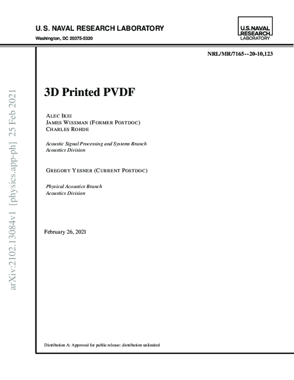 (PDF) 3D Printed PVDF
