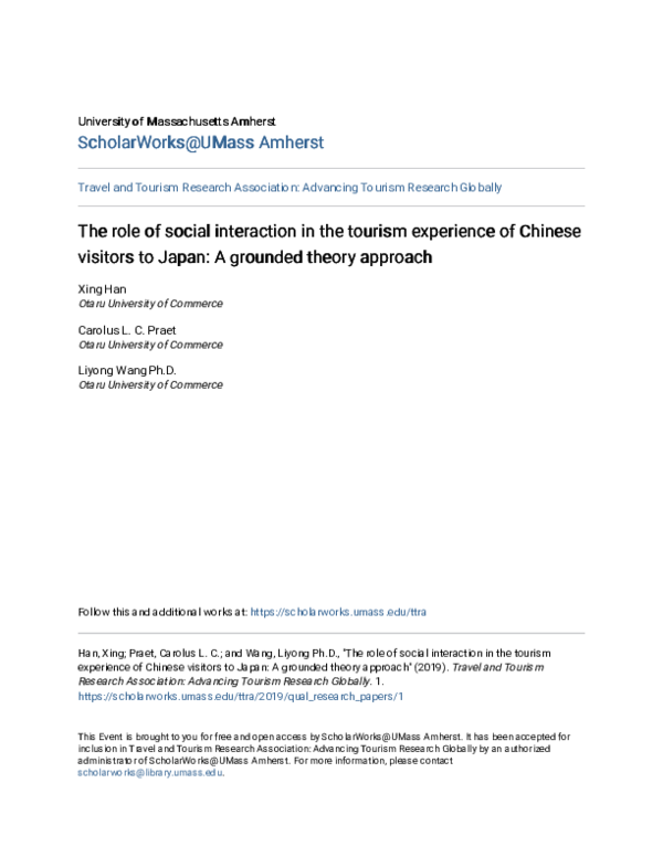 (PDF) The role of social interaction in the tourism experience of ...