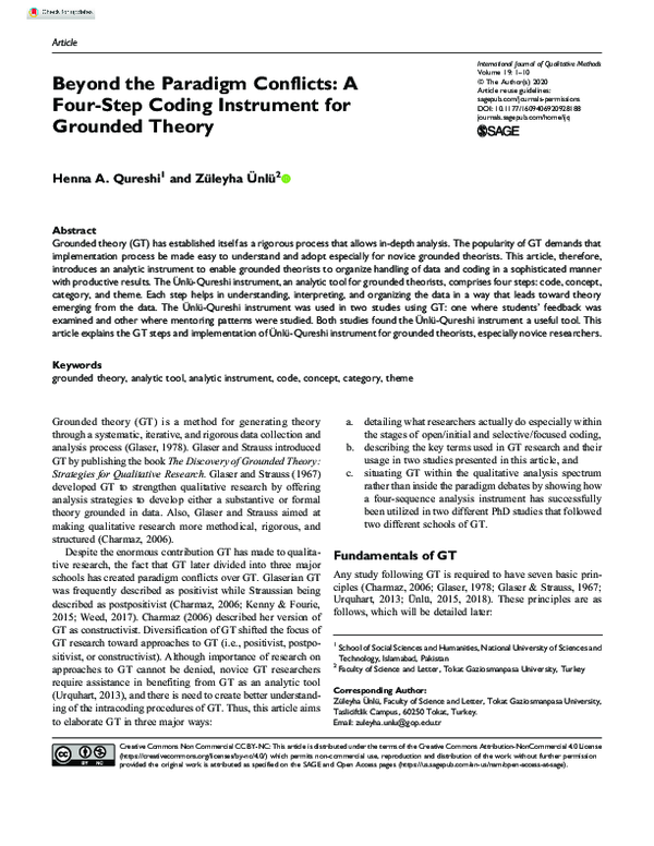 (PDF) Beyond the Paradigm Conflicts: A Four-Step Coding Instrument for ...