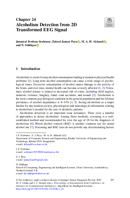 (PDF) Alcoholism Detection from 2D Transformed EEG Signal