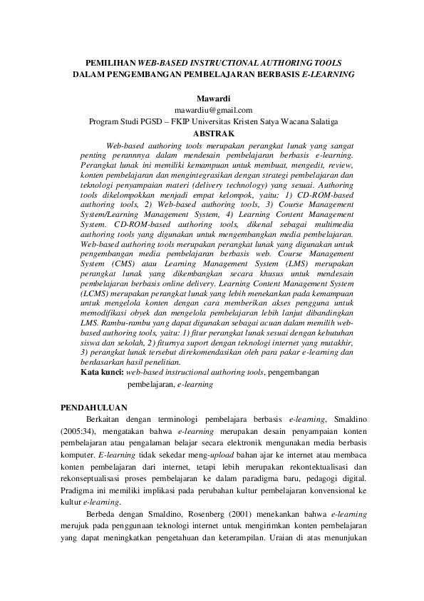 (PDF) PEMILIHAN WEB-BASED INSTRUCTIONAL AUTHORING TOOLS DALAM PENGEMBANGAN PEMBELAJARAN BERBASIS ...