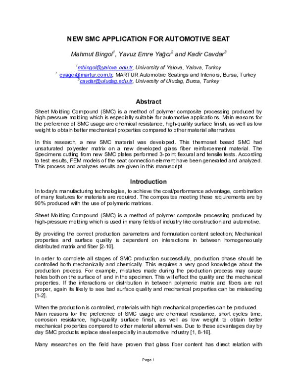 (PDF) New SMC Application for Automotive Seat
