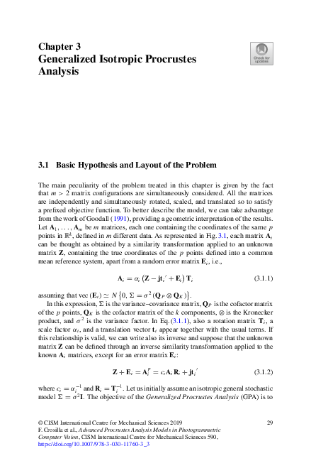 (PDF) Generalized Isotropic Procrustes Analysis